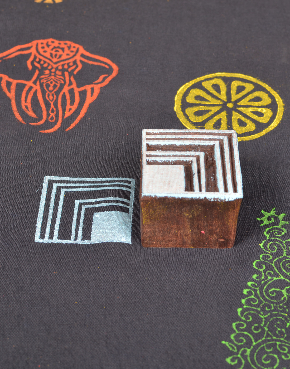 Gorgeous Indian Wood Blocks | Square Design 109 | RR Printing Tools